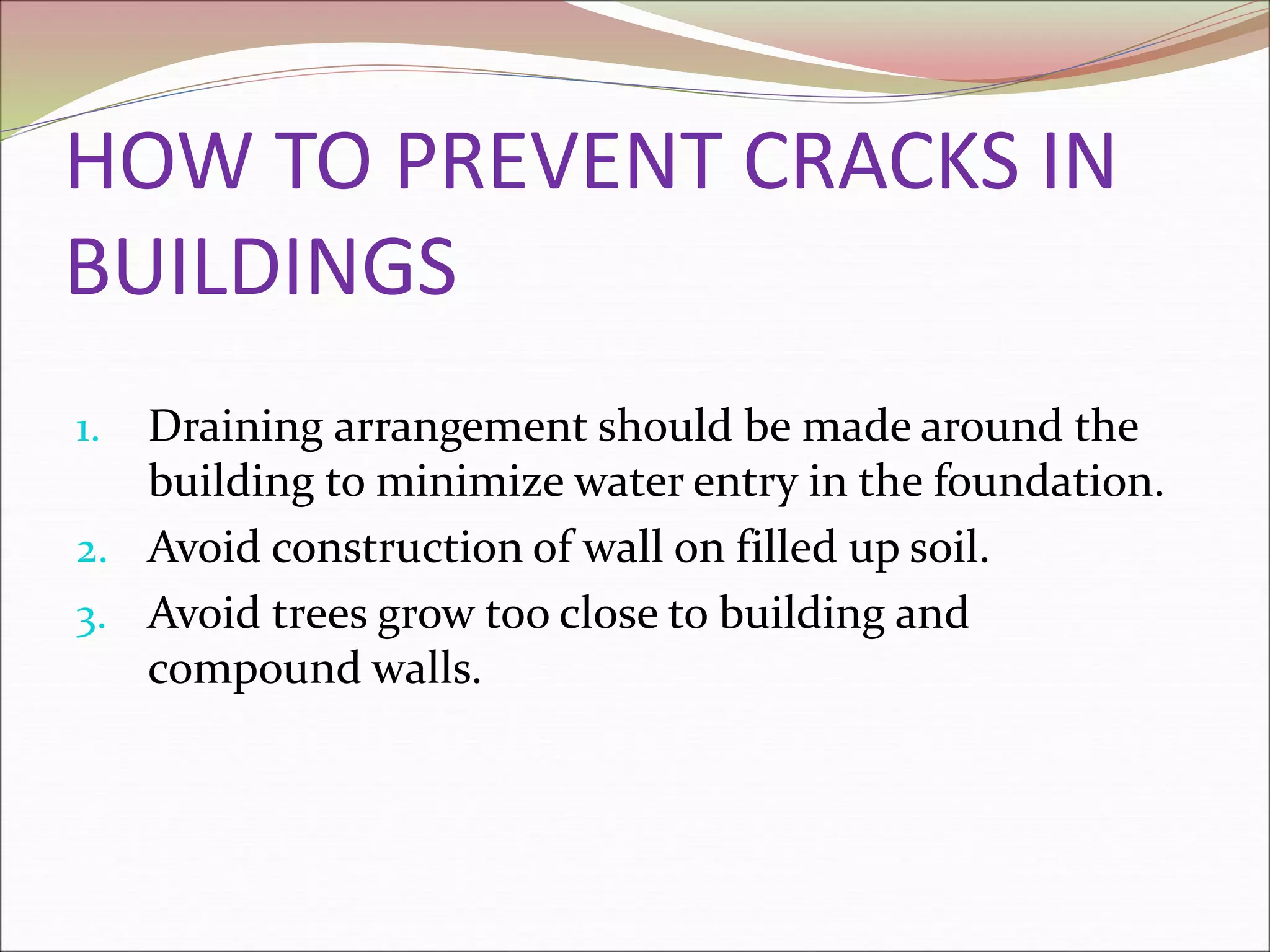 causes, repair & prevention of building cracks | PPT