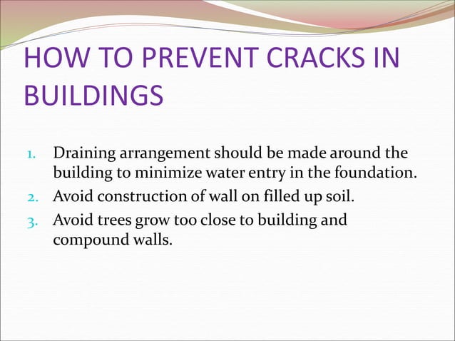 causes, repair & prevention of building cracks | PPT