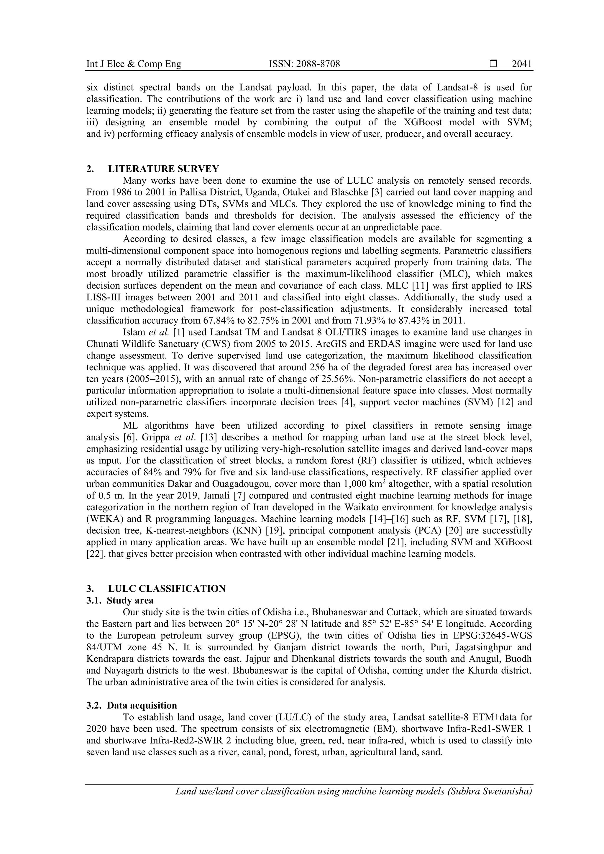 Land use/land cover classification using machine learning models | PDF ...