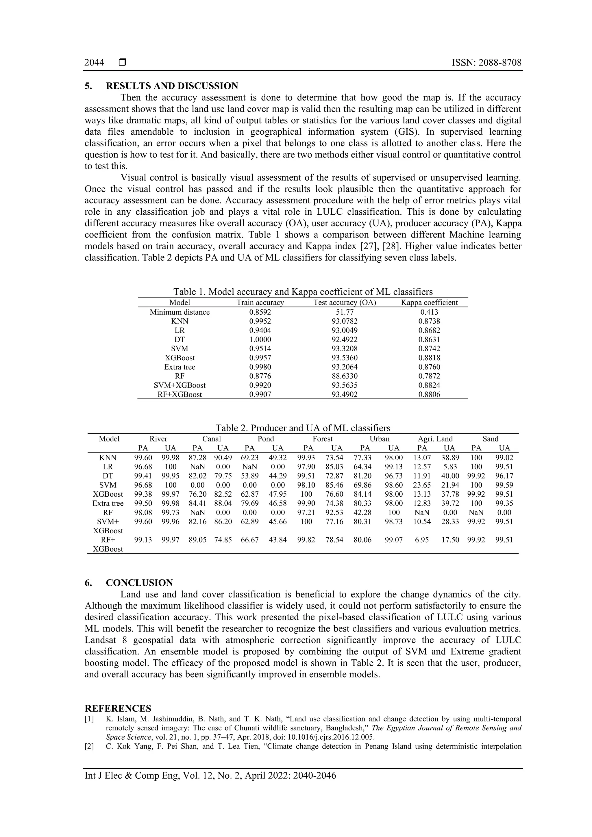 Land use/land cover classification using machine learning models | PDF | Geography | Science
