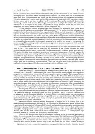 Optimization of power consumption in data centers using machine learning based approaches: a ...