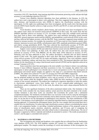 A novel convolutional neural network based dysphonic voice detection algorithm using chromagram ...