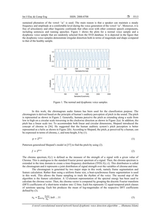 A novel convolutional neural network based dysphonic voice detection algorithm using chromagram ...
