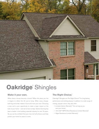 Artisan Colors Oakridge Shingles | PDF