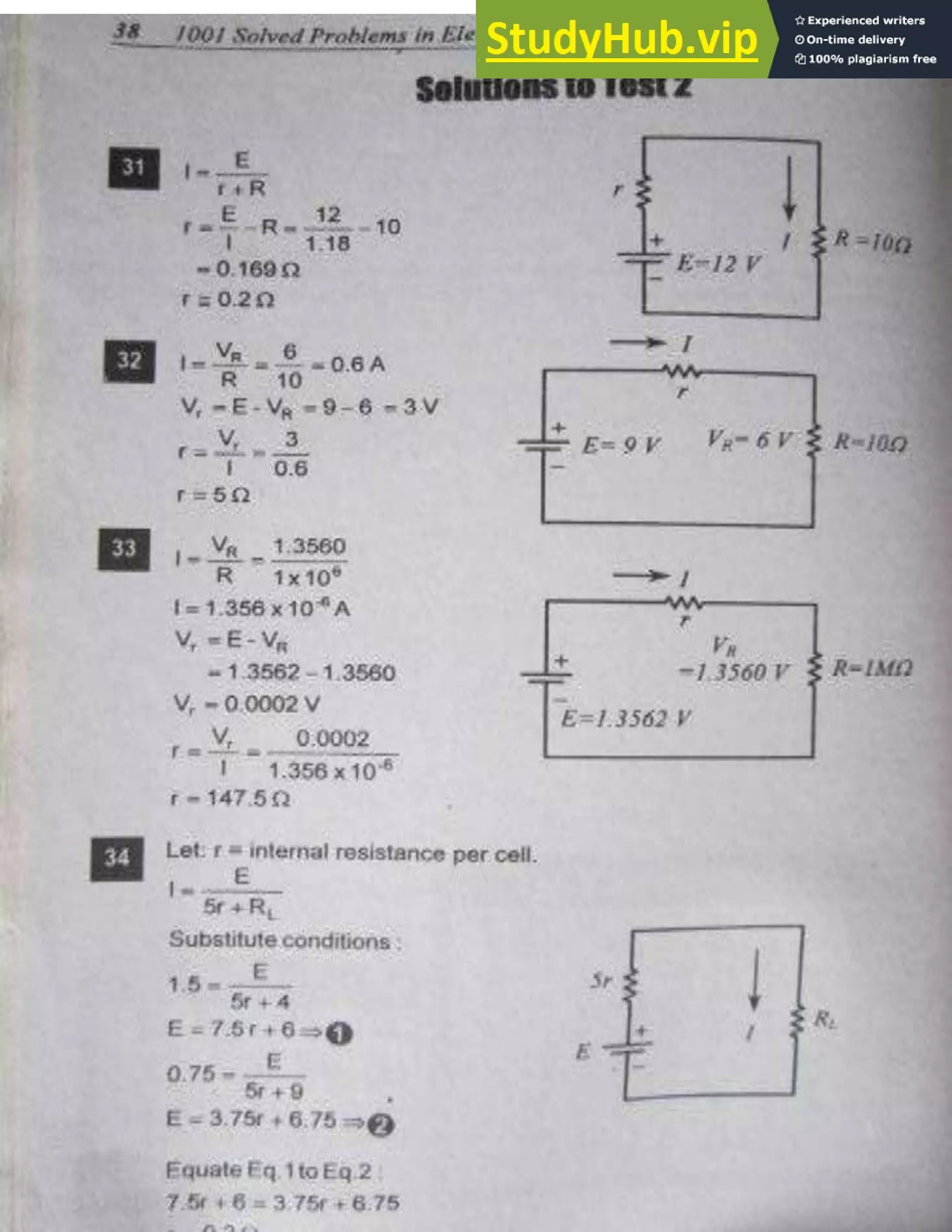 1001 Electrical Engineering Solved Problems pdf