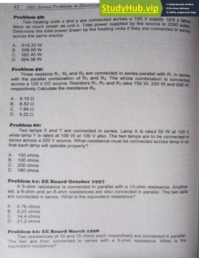 1001 Electrical Engineering Solved Problems pdf