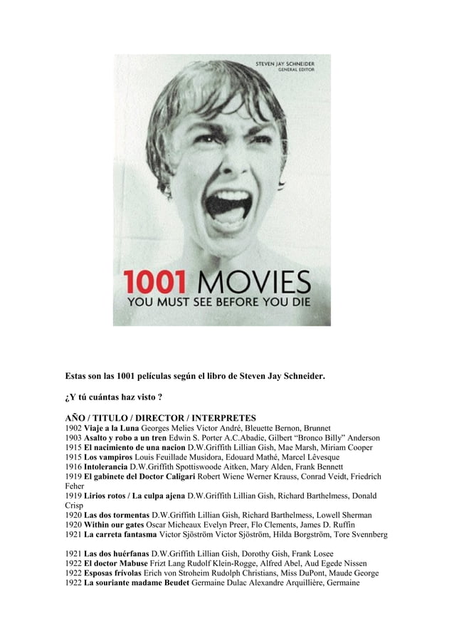 1001 movies you must see before you die | DOC