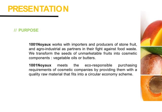 1001 Noyaux : From value creation to eco-responsible consumption | PPTX