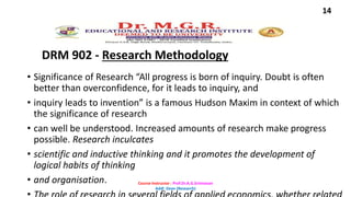 1001_RM_DR research methodology and findings conclusion. | PPSX