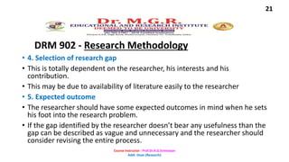 1001_RM_DR research methodology and findings conclusion. | PPSX
