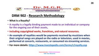 1001_RM_DR research methodology and findings conclusion. | PPT