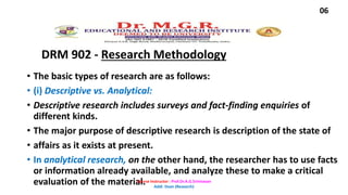1001_RM_DR research methodology and findings conclusion. | PPSX