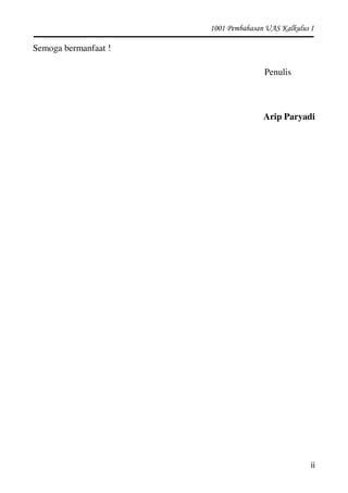 1001 soal pembahasan kalkulus | PDF