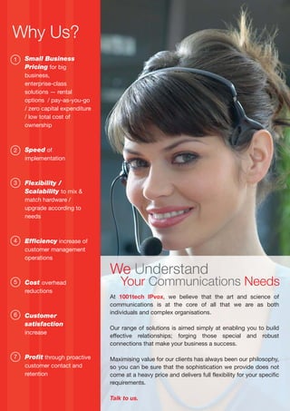 1001tech i pvox-call-contact-centre-solutions-overview | PDF