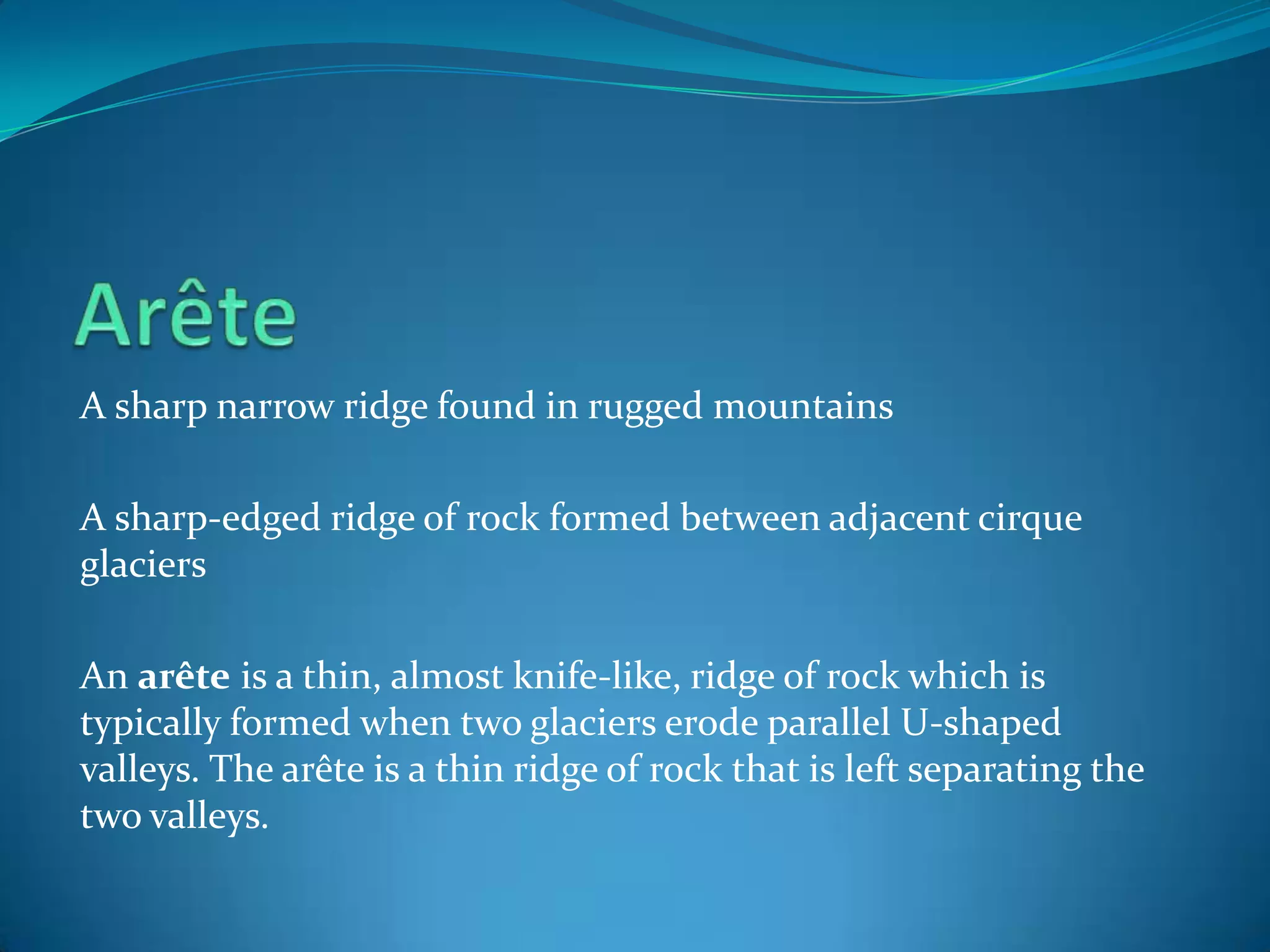 Glacial Features On Topographic Maps | PPTX