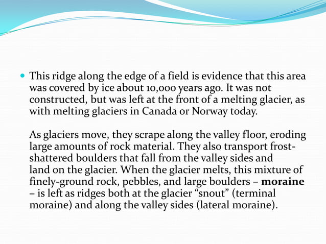 Glacial Features On Topographic Maps | PPTX