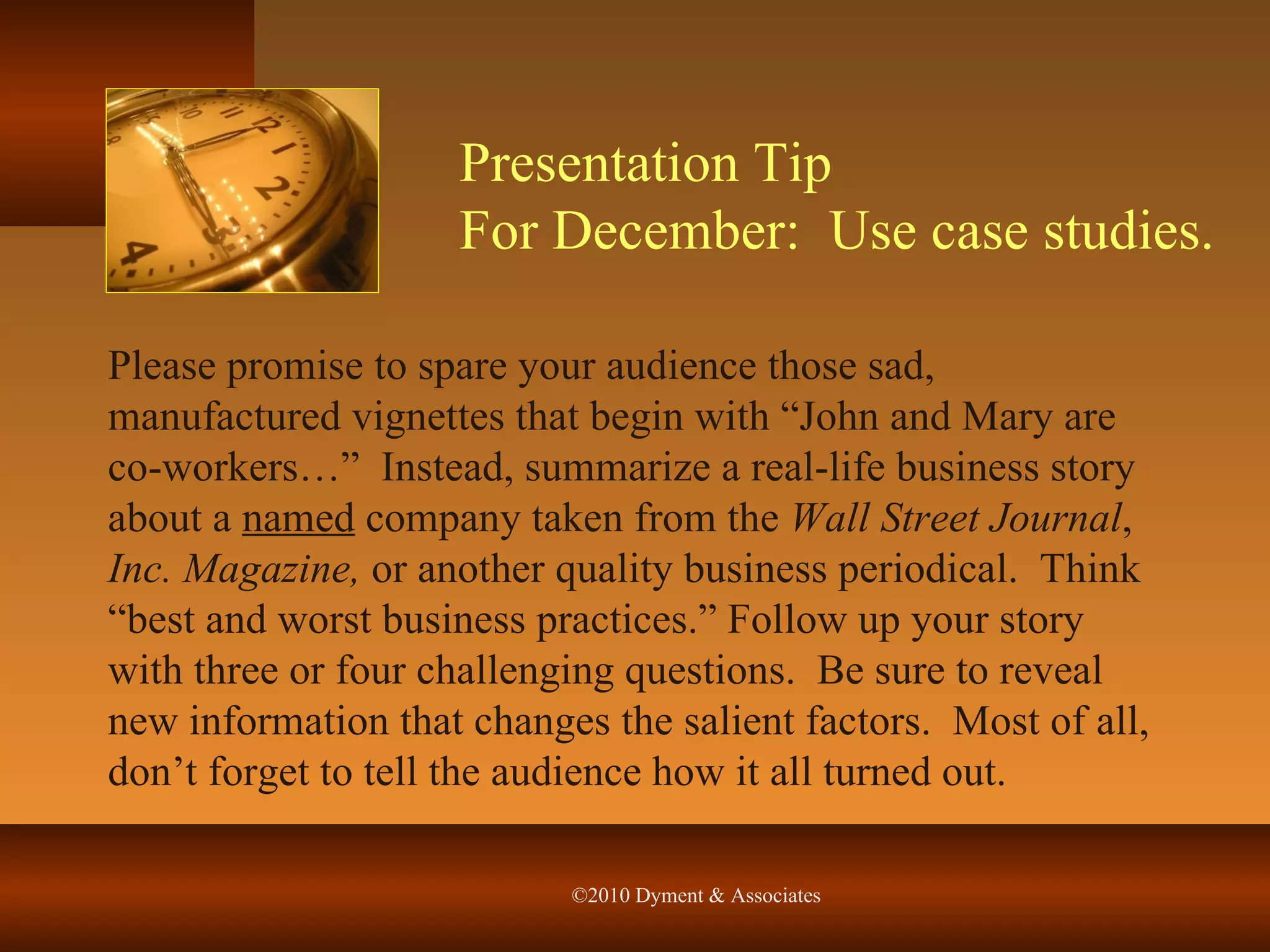 Presentation Tip Of The Month | PPT
