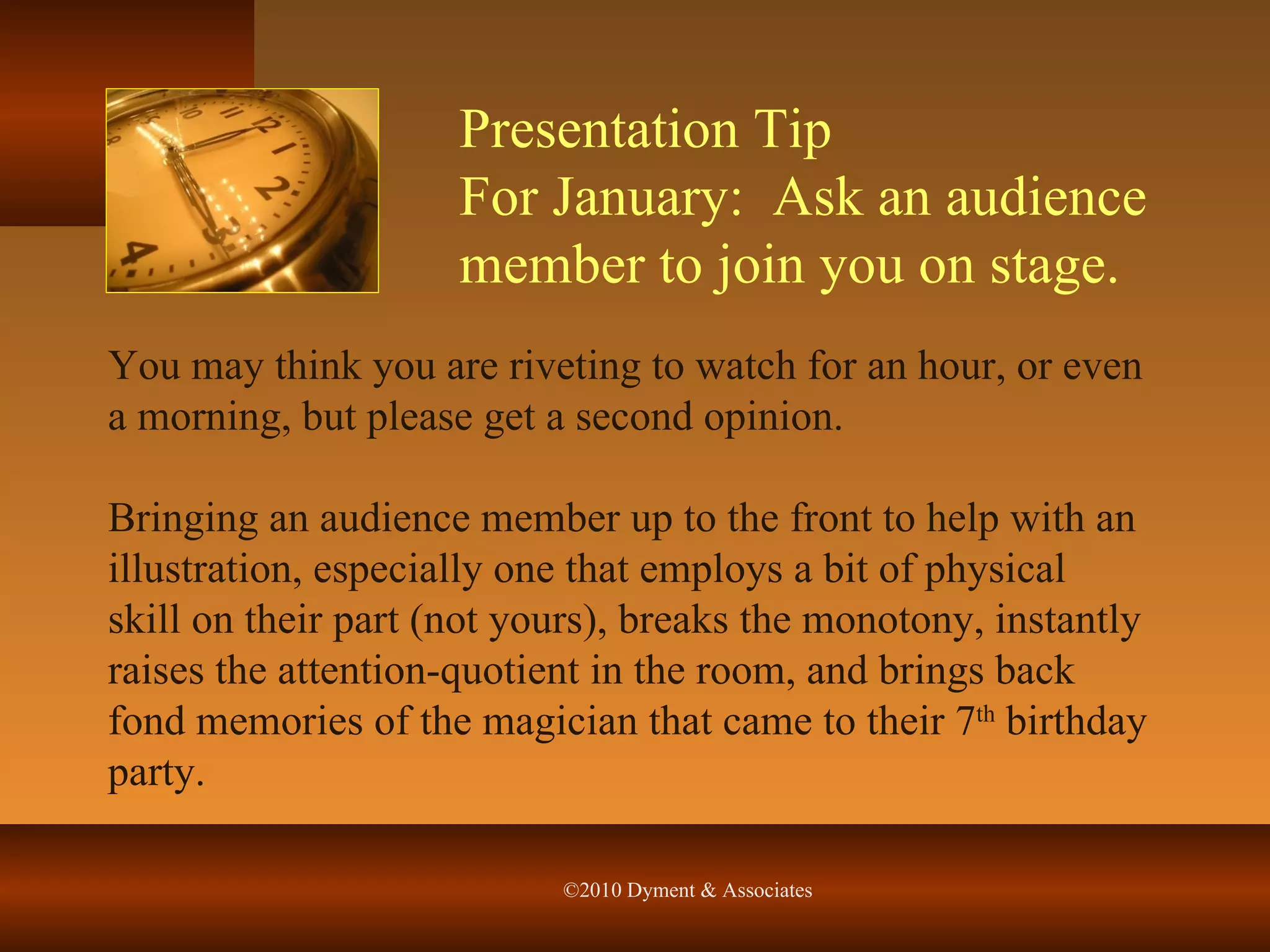 Presentation Tip Of The Month | PPT