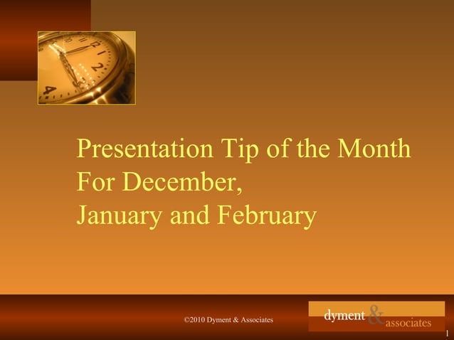 Presentation Tip Of The Month | PPT