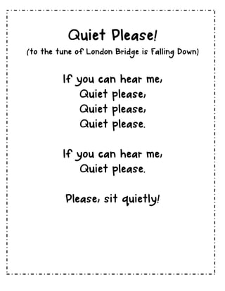 quiet please song | PDF