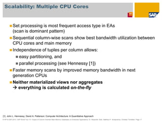 SAP World Tour 2010: Impact of Column-Oriented Main-Memory Databases on ...