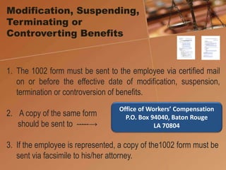Louisiana Workers Compensation - the 1002 Process | PPTX