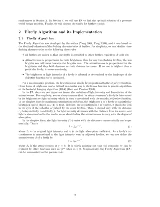 Firefly Algorithm, Stochastic Test Functions and Design Optimisation | PDF