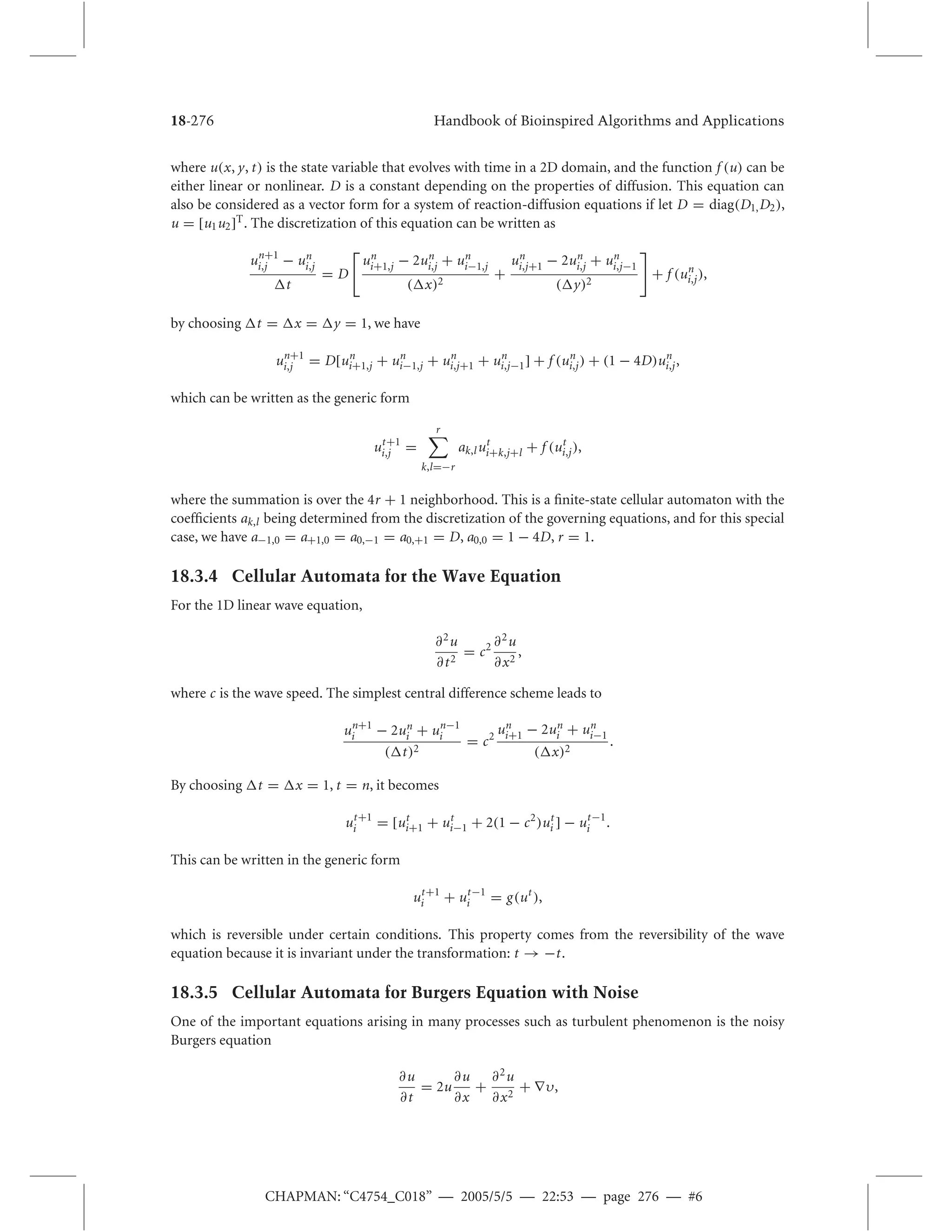 Cellular Automata, PDEs and Pattern Formation | PDF