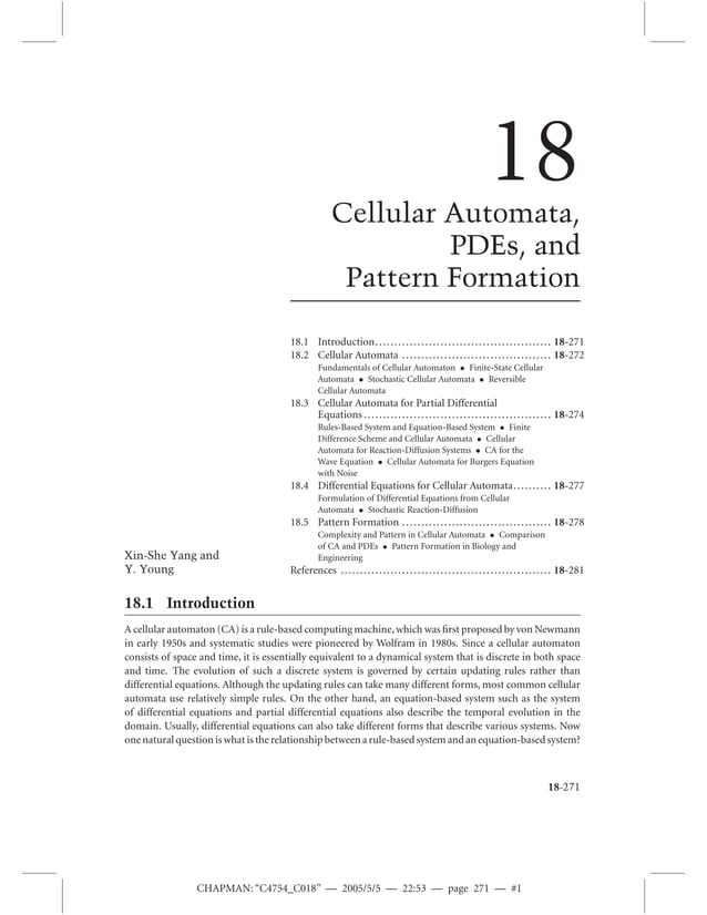 Cellular Automata, PDEs and Pattern Formation | PDF
