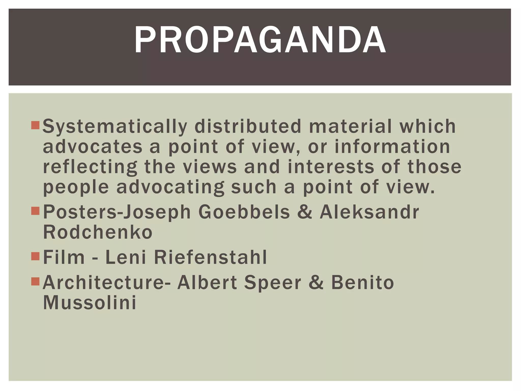 Propaganda Power Point | PPTX