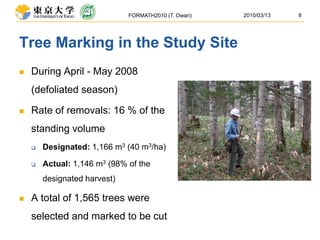 Using global positioning system (GPS) technology for tree marking in a ...