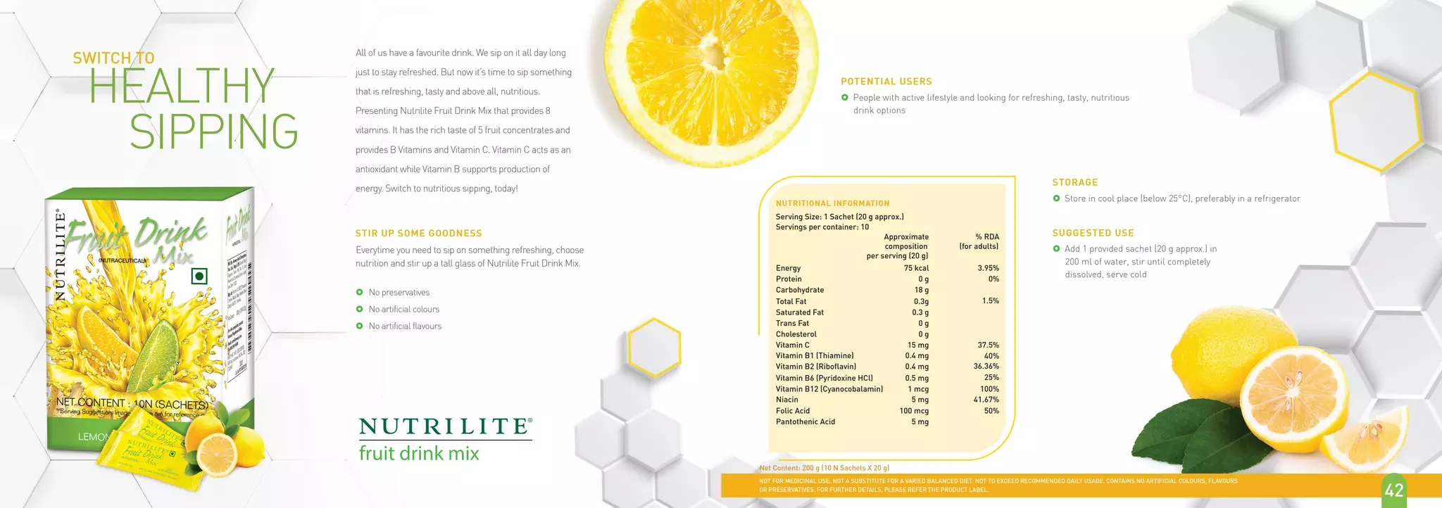 Nutrilite product catalogue abo 4754411 amway products | PDF