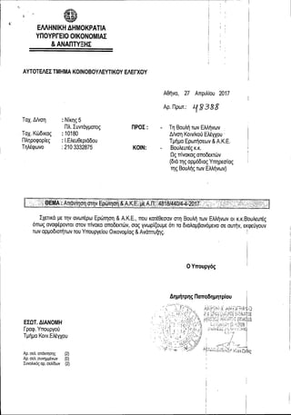 Απάντηση Δ. Παπαδημητρίου σε ερώτηση & ΑΚΕ για τα αλκοολούχα ποτά ΠΓΕ ...