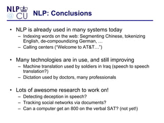 1004-nlp.ppt | Artificial Intelligence | Technology & Computing