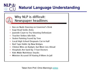 1004-nlp.ppt | Artificial Intelligence | Technology & Computing