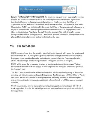 USTR Open Gov Plan | PDF