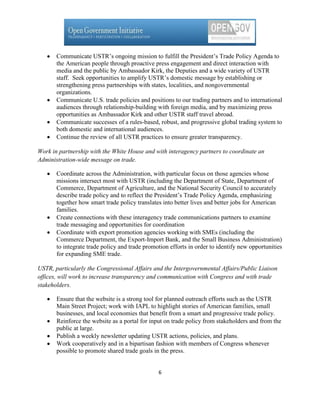 USTR Open Gov Plan | PDF