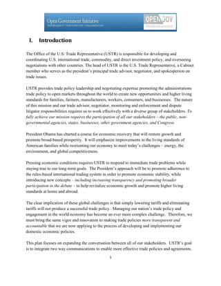 USTR Open Gov Plan | PDF