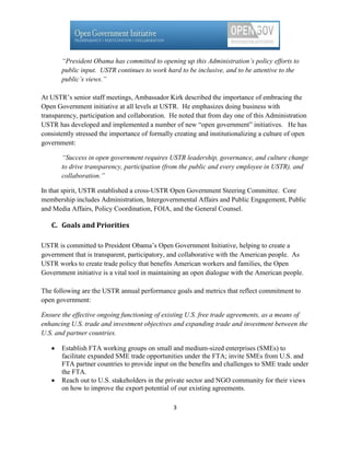 USTR Open Gov Plan | PDF
