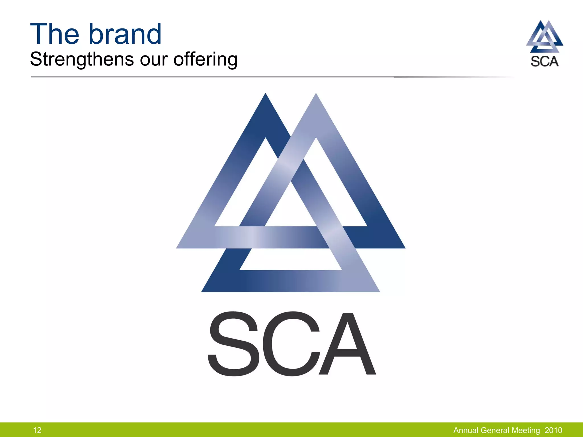 President Jan Johansson's presentation at SCA's AGM 2010 | PPT