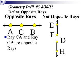 Opposite Rays Example