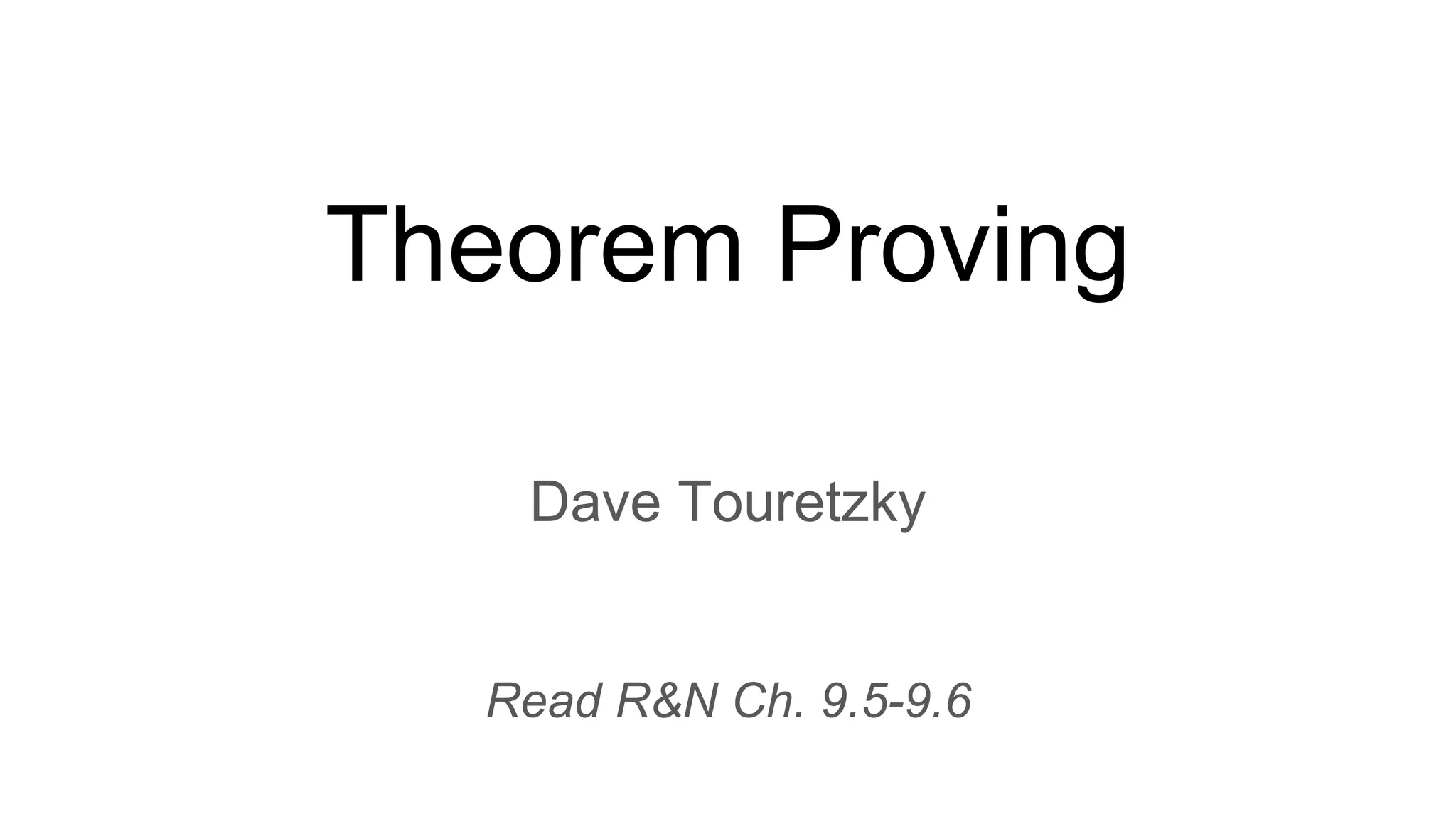 1004_theorem_proving_2018.pptx on the to | PPTX | Programming Languages ...