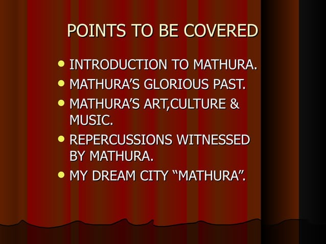 Mathura of my Dreams by Harsh Sharma | PPT