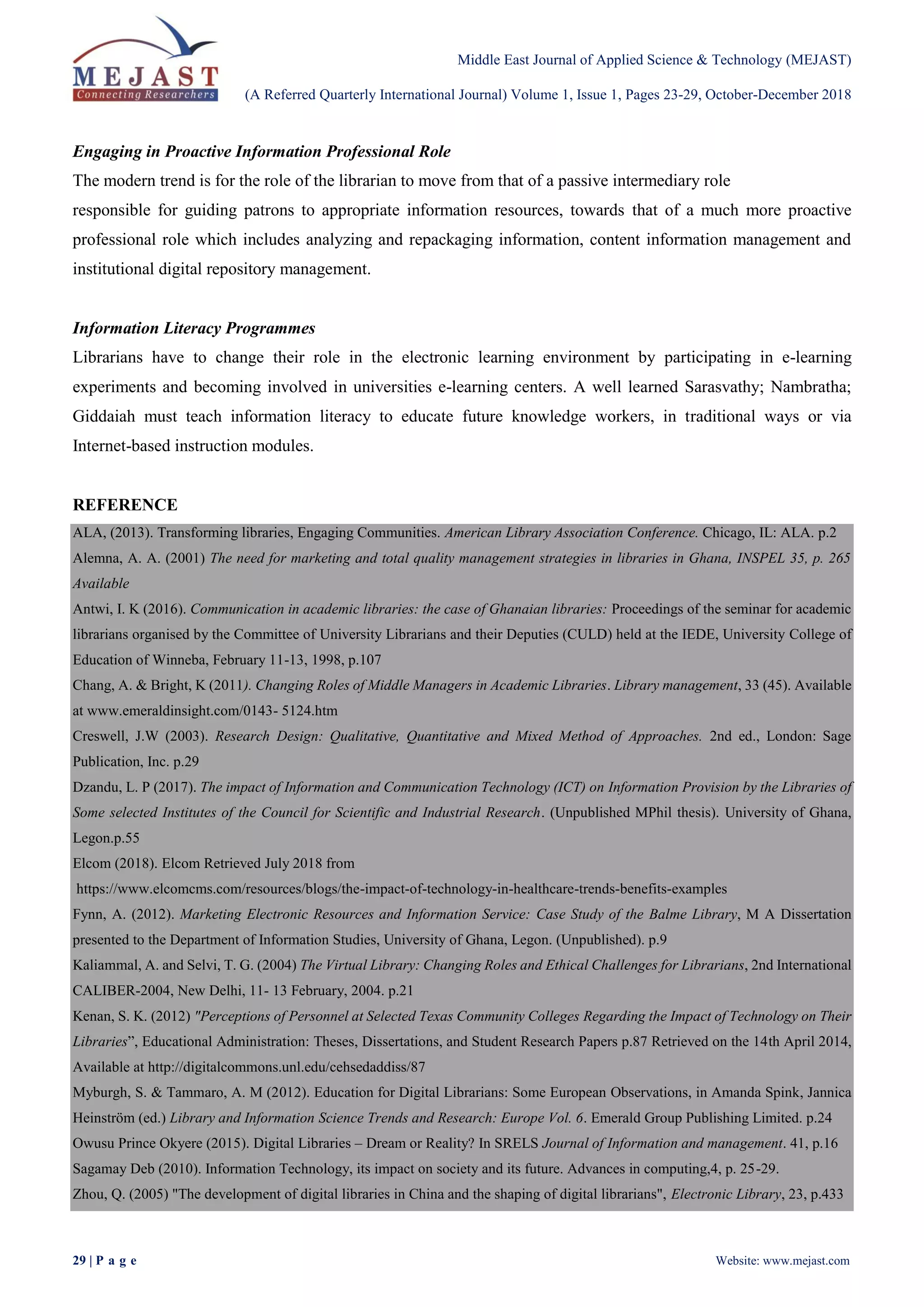 Assessing the Changing Roles of University Library Staff: A Case of ...