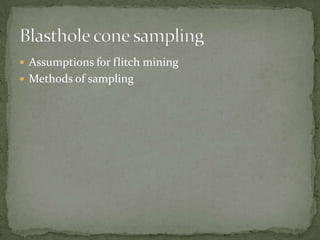 100510 mpm blasthole_sampling_experiments | PPTX