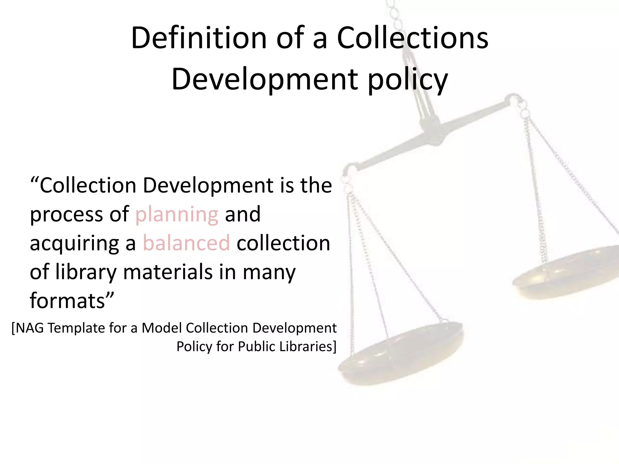 Collection Development policies | PPTX