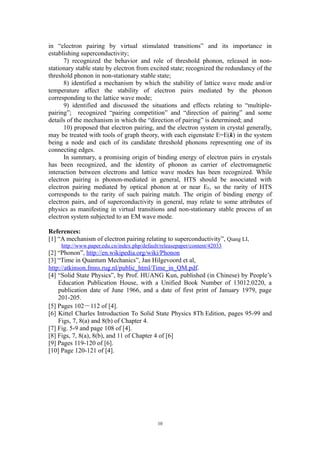 phonon as carrier of electromagnetic interaction between lattice wave modes and electrons and ...