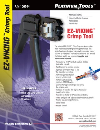Platinum Tools 100544 Data Sheet | PDF