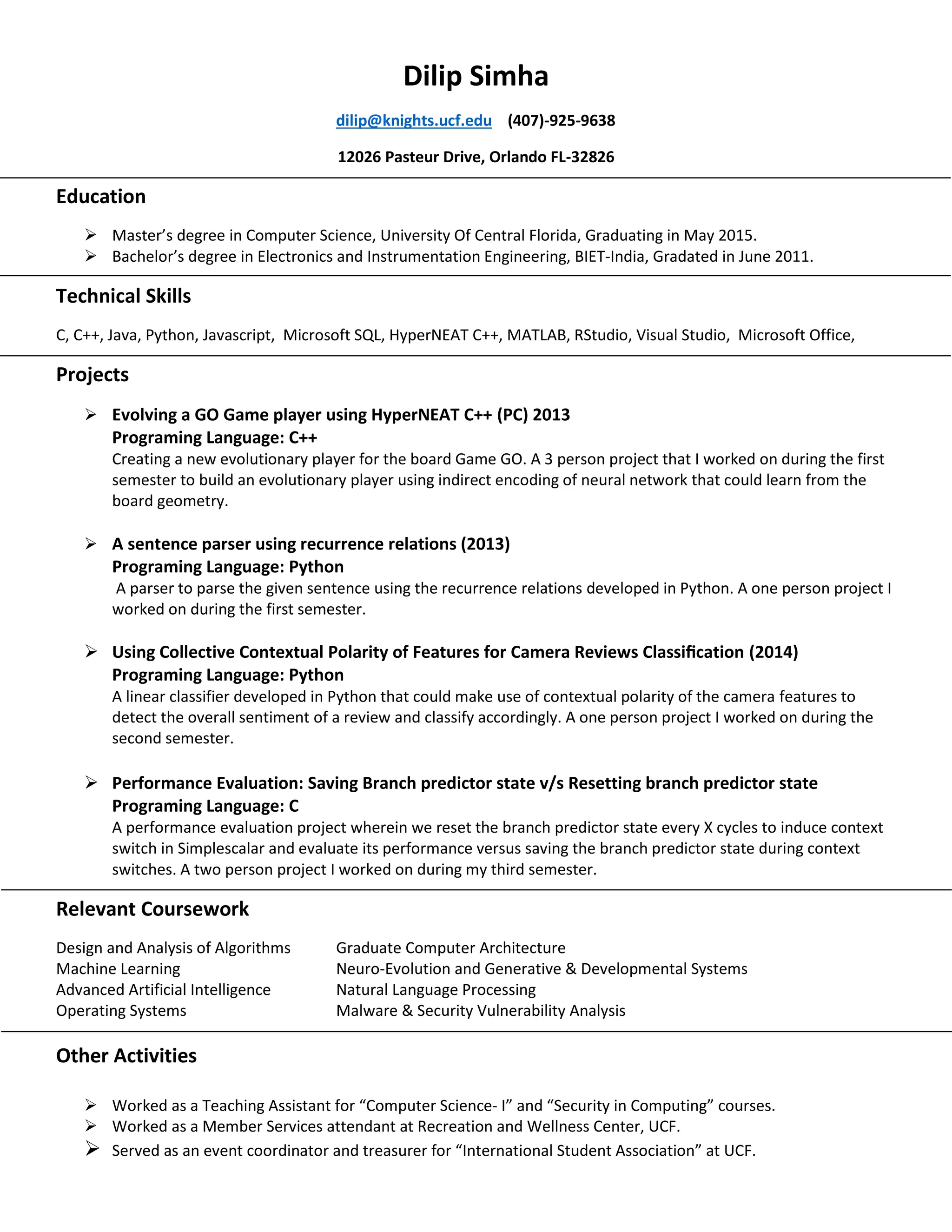 Resume | PDF
