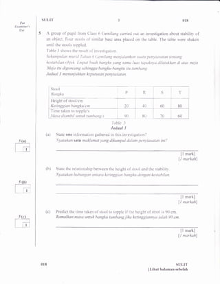 Soalan Percubaan UPSR 2012 Negeri Melaka Soalan Sains Bahagian B | PDF